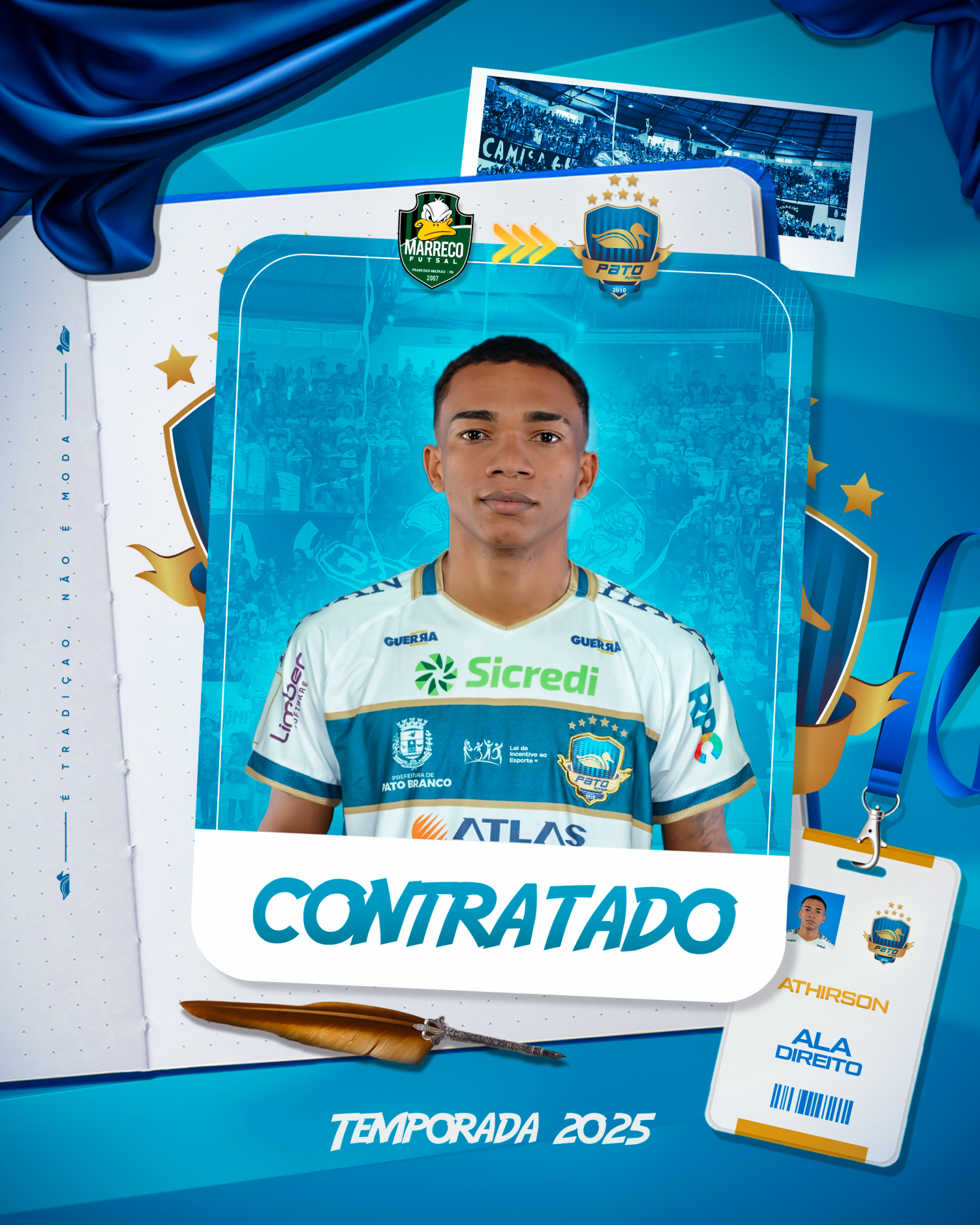 Ex-Marreco, Athirson assina com o Pato Futsal e fala em títulos na temporada 2025 | Pato Futsal ...